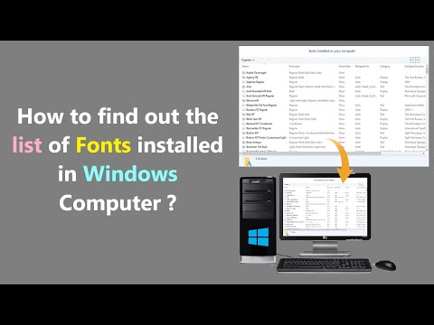 How to find out the list of Fonts installed in Windows Computer ?