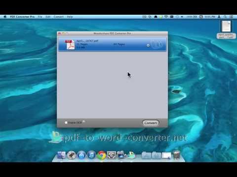 [PDF to DocX Converter]: How to Convert PDF to Word Docx on Mac OS X Mountain Lion?