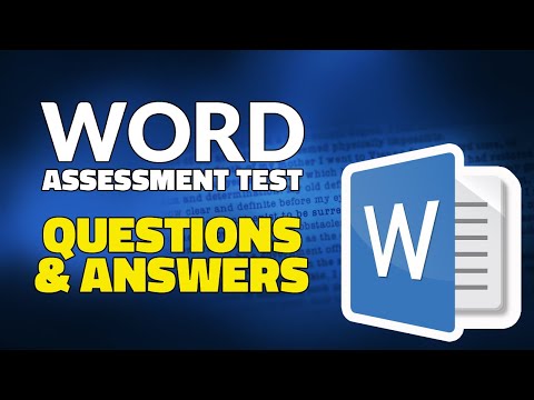 How to Pass MICROSOFT WORD ASSESSMENT TEST - Questions and Answers with Solutions