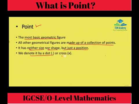 What is Point - Geometry - Mathematics | TSM Academy