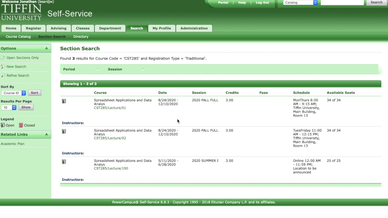 Self Service Advising for Faculty