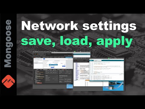 Embedded dashboard tutorial - network settings save, load and apply - on Teensy4.1 and other MCUs