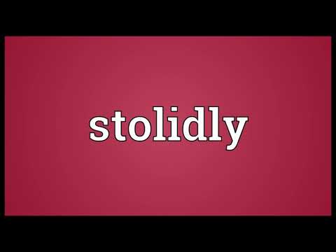 Stolidly Meaning