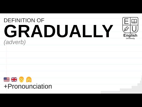 GRADUALLY meaning, definition & pronunciation | What is GRADUALLY? | How to say GRADUALLY