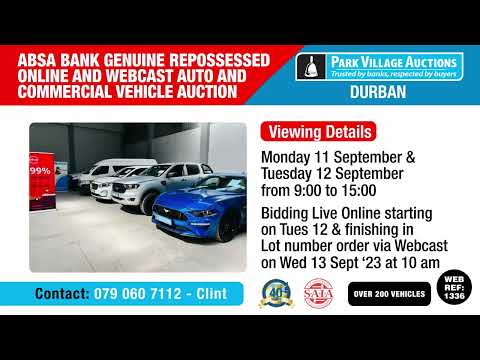 Online Genuine Bank Repossessed Car Auction - Sept 13, 2023 | Park Village