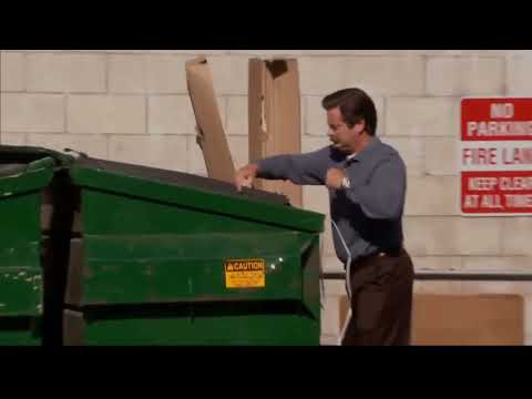 guy throwing computer in trash