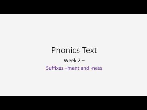 suffixes ment and ness