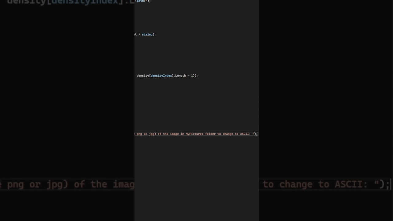 Image to ASCII | C#