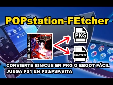 🛠️🎮 POPstation FEtcher CONVIERTE juegos PS1 ha PKG-PS3 EBOOT-PSP/VITA muy FÁCIL 🛠️🎮