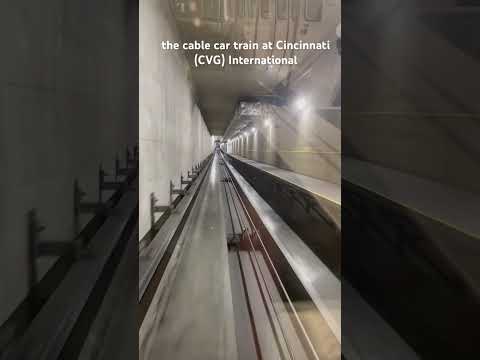 Cincinnati’s airport in northern Kentucky has a rare modern cable car train between the terminals