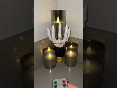 Flameless candles with remote for cozy home vibes #cozyhome