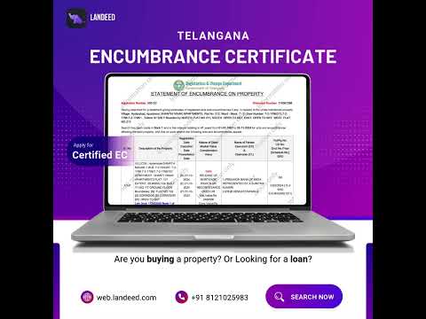 Telangana Encumbrance Certificate | TS EC | Free | Landeed | Search by Name | Map Search