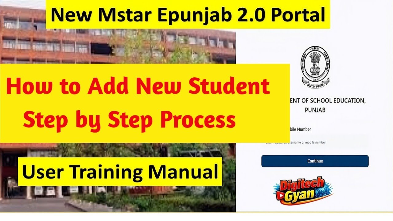 How to Add New Student in Mstar Epunjab Portal | Import Students in Mstar Epunjab Full Process