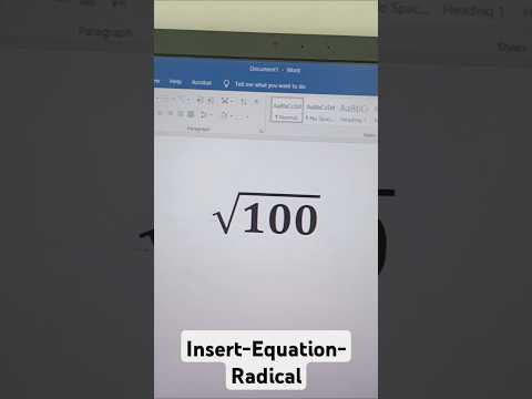 How to type square root in Microsoft Word? (The simplest method)
