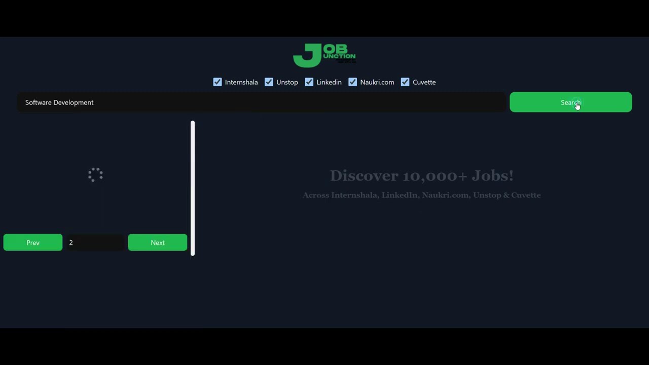 Job Junction Demo | Nikhil Kumar | LinkedIn @nikhilkumar04 | GitHub @nikhil5731