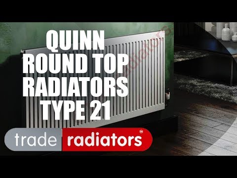 Quinn Round Top Radiator, White, 600mm x 1200mm Double Panel, Single Convector