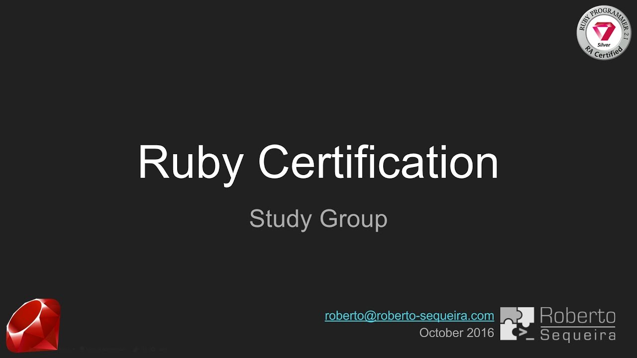Ruby Certification - Session 1
