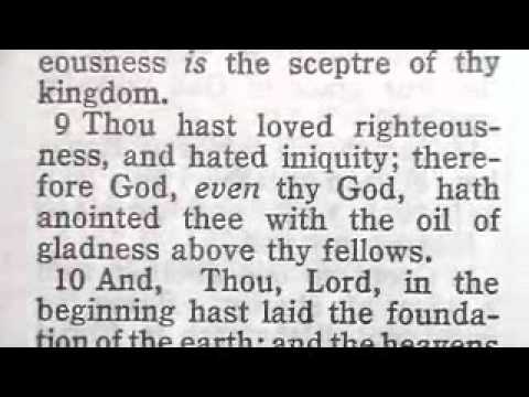 1107 Hebrews 1 Chronological Bible (thy years shall not fail)