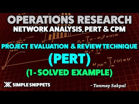 PERT - Project Evaluation & Review Technique(Solved Example) in Project Management | OR