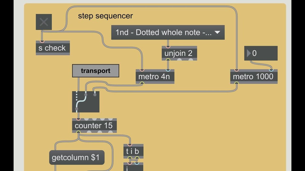 Max/MSP Tutorial: audio envelope step sequencer (part 5)