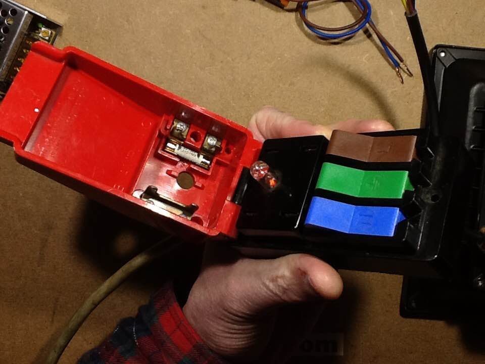A look inside the Cliff Quicktest mains connection unit.