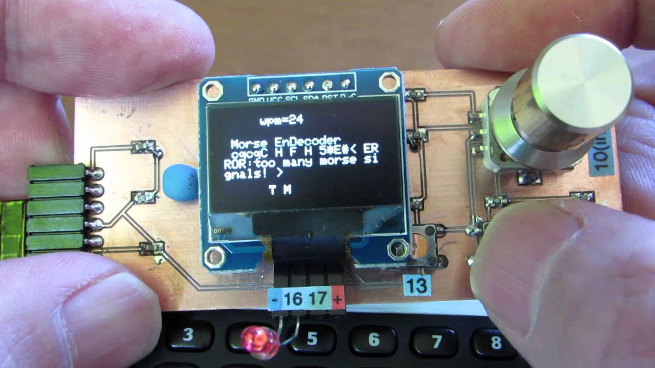 Tiny Morse encorder/decorder with variable WPM