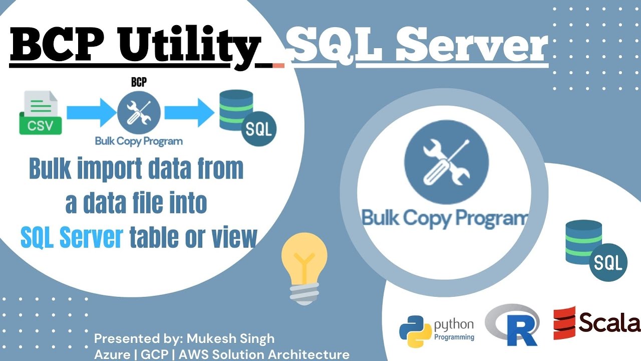 BCP Utility - Bulk import data from a data file into a SQL Server table