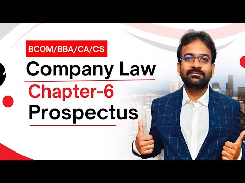 Prospectus | Company Law Chapter-6 | CWG for BCOM