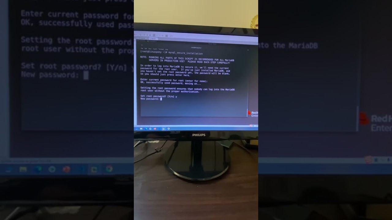 Initial set up before use MariaDB after installation, Red Hat Enterprise 8 Linux Tutorial 16