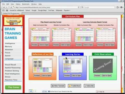 Part 1: EYLF Programming - "Online EYLF Tools" available at AussieChildcareNetwork.com