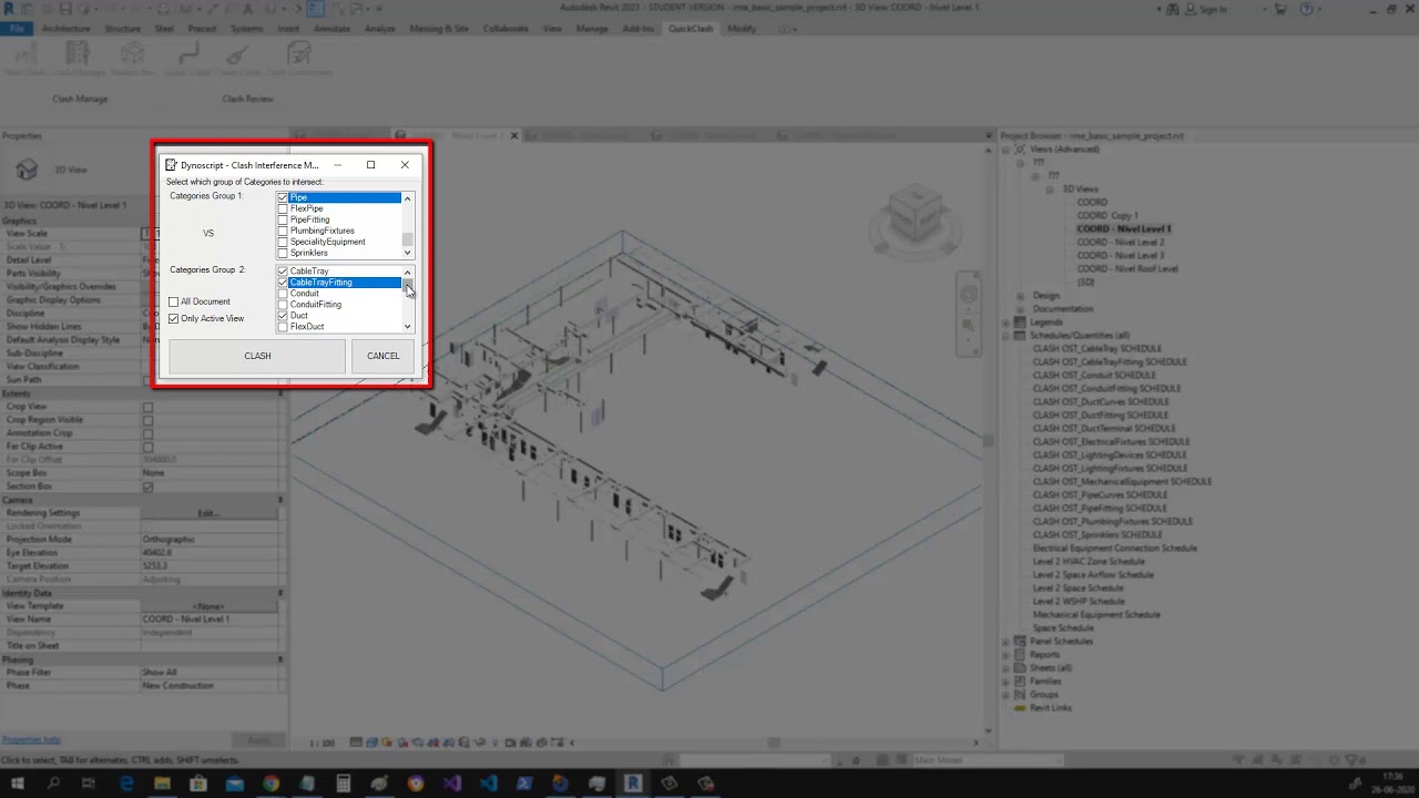 Clash Manage Button - BIM Clash Detection Tool