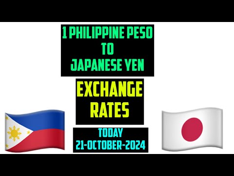 Philippine Peso to Japanese Yen Currency Exchange Rates Today 21 October 2024