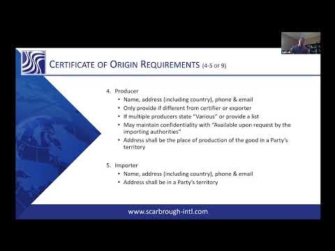Certificate of Origin for USMCA not NAFTA
