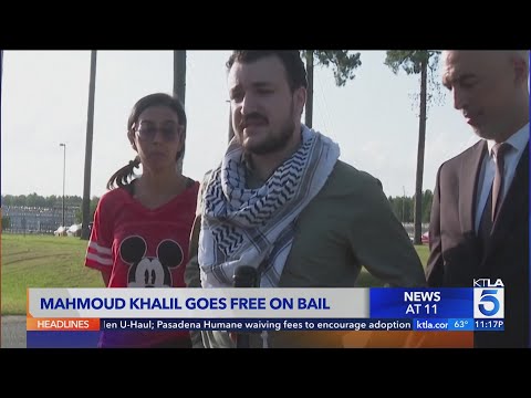 Columbia protester Mahmoud Khalil freed from immigration detention