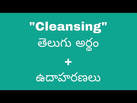 Cleansing meaning in telugu with examples | Cleansing తెలుగు లో అర్థం @Meaning in Telugu