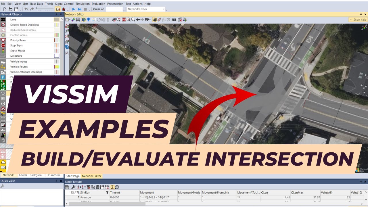 Vissim Tutorial - Build and evaluate a signalised intersection