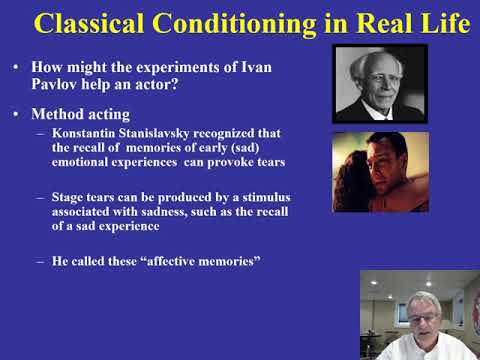 Distance 101 Lecture 12 Real life examples of classical conditioning video