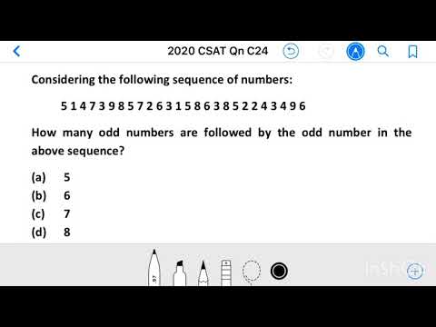 Civil Services 2020_Qn C24, Considering the following sequence of numbers: 5 1 4 7 3 9 8 5 7 2 6....