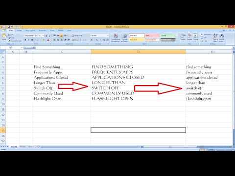 How to Change Small letter to Capital letter in MS Excel (Upper Case/Lower Case)