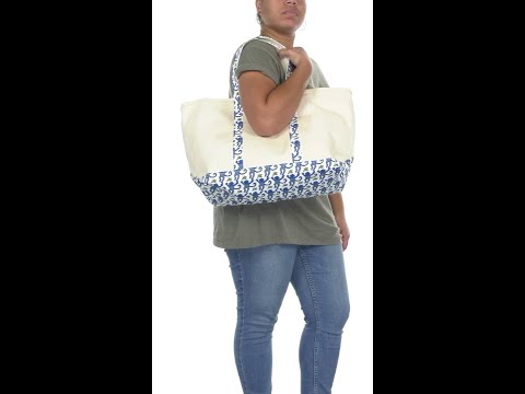 Roller Rabbit Monkey Canvas Tote Bag SKU: 9755480