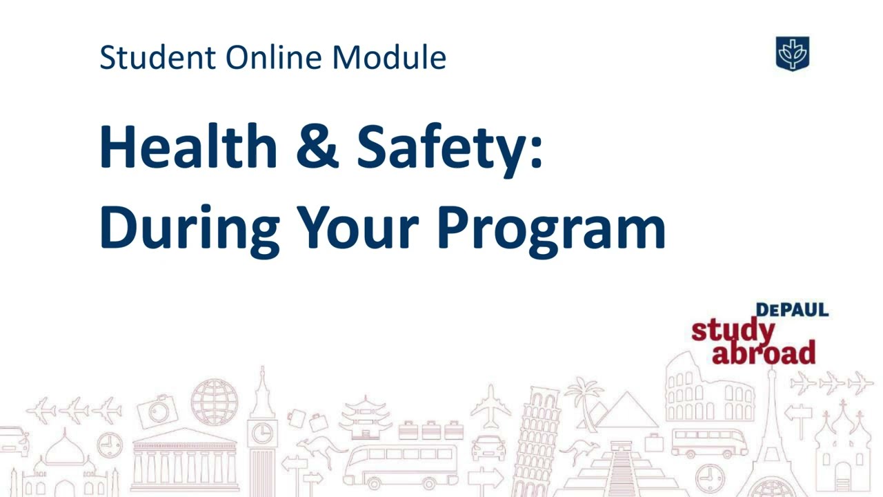 Study Abroad online module - Health & Safety During Your Program