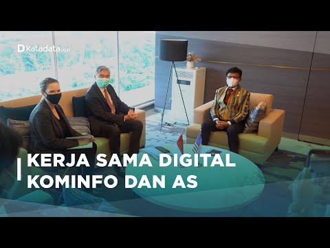 Menkominfo: AS Mitra Strategis Kerja Sama Sektor Digital | Katadata Indonesia