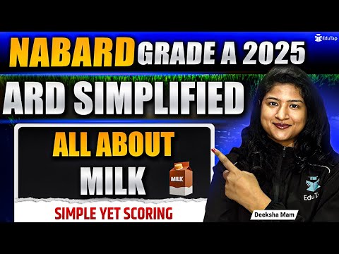 All about Milk ARD For NABARD Grade A 2025 | Agriculture and Rural Development Static Preparation