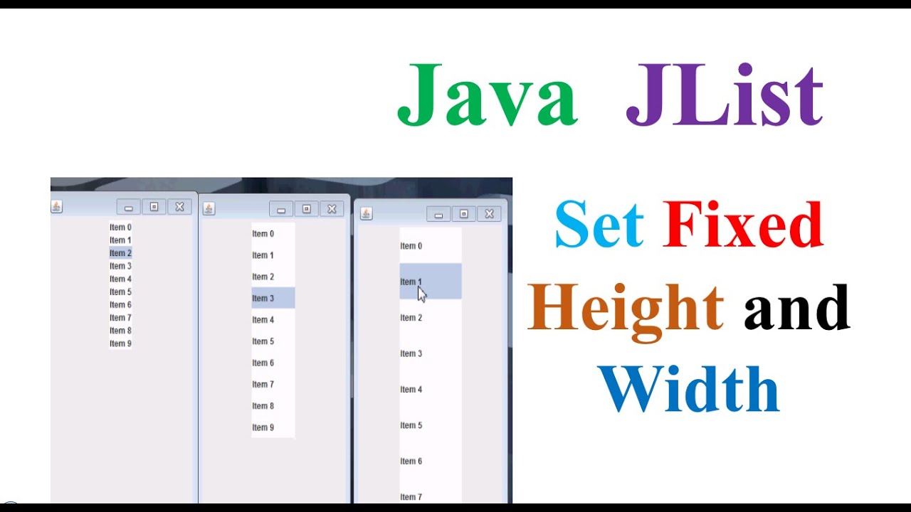 Java JList - Set Fixed Cell Width and Height
