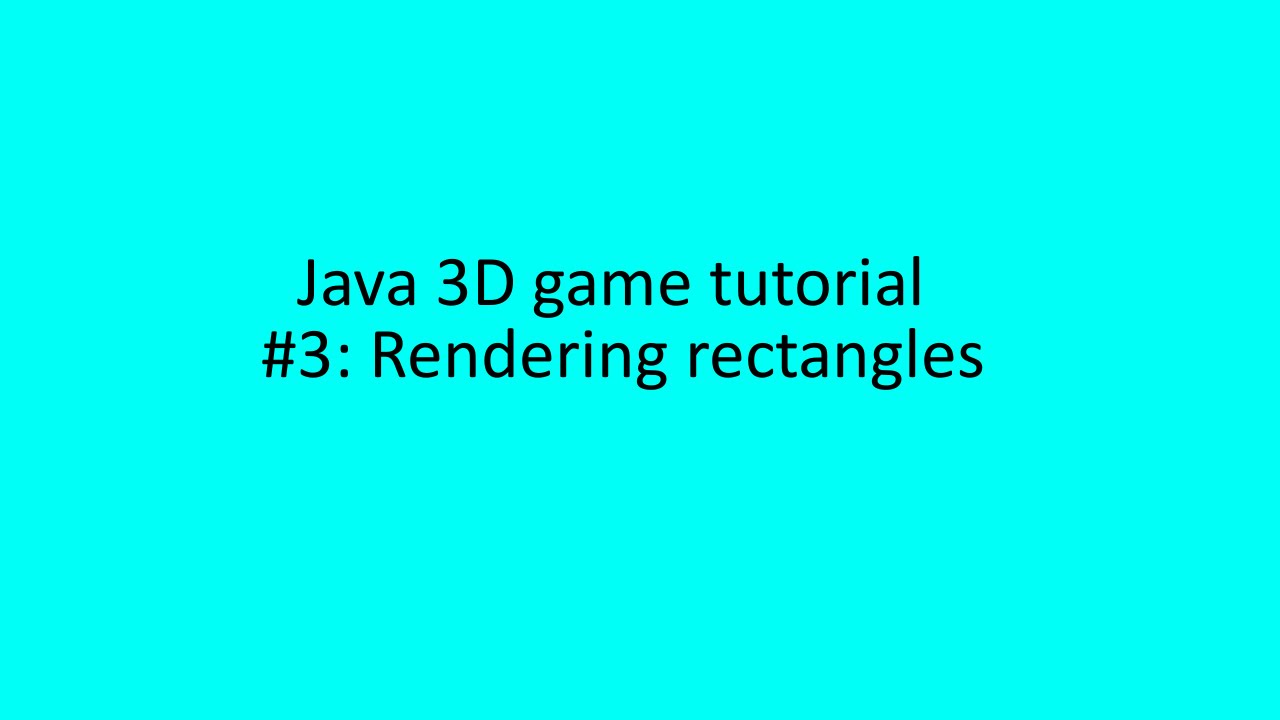 Java 3D Game Programming tutorial # 2