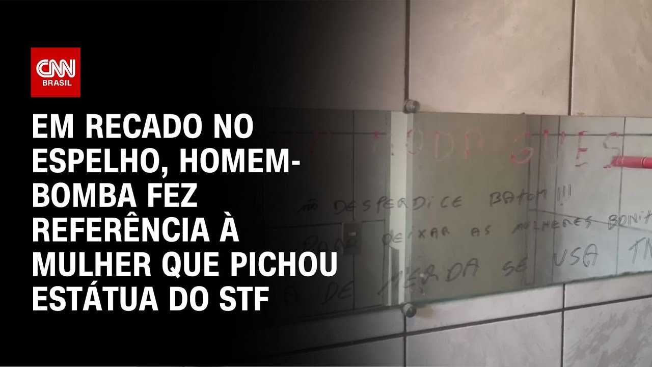 Em recado no espelho, homem-bomba fez referência à mulher que pichou ...