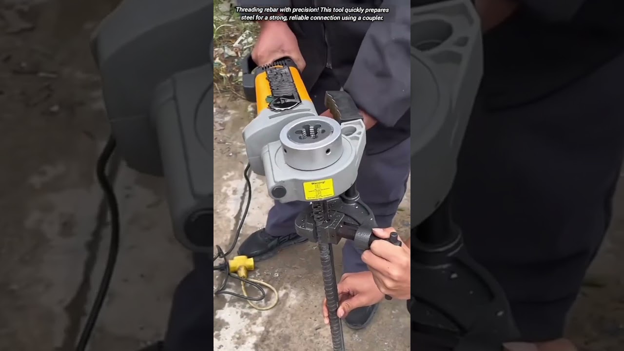 ​Modern Construction Secret: Quickly Threading Rebar for Couplers.