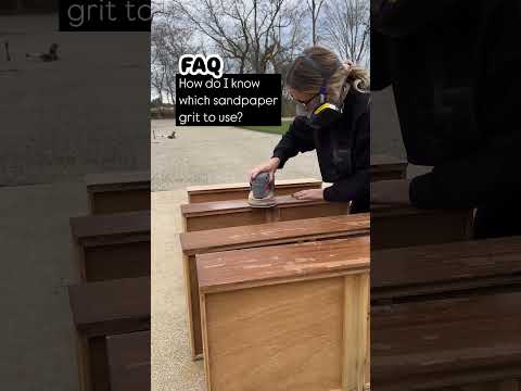 How do I know which sandpaper grit to use? #diy #sanding #furnitureflip