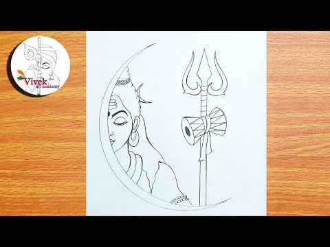 Easy Lord Mahadev Drawing for Beginners | Lord Shiva drawing Step by Step