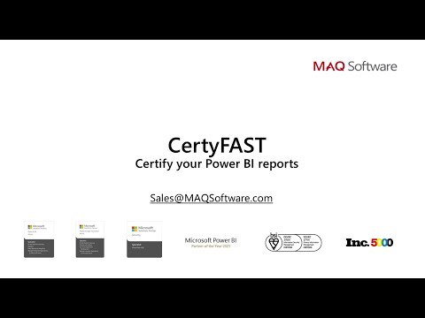 Certify Power BI reports and uphold quality standards with CertyFAST | ODFP633